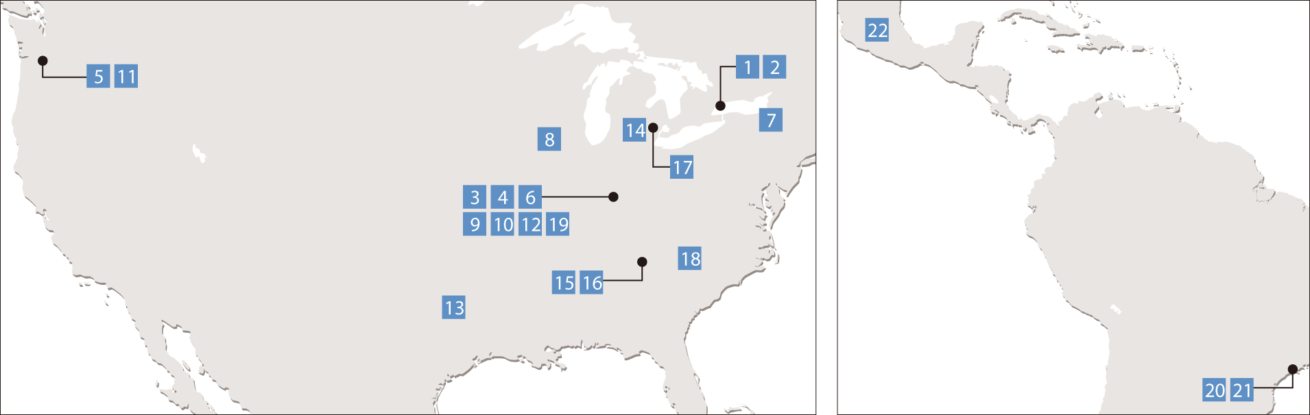 Major Subsidiaries outside Japan | Toyota Industries Corporation